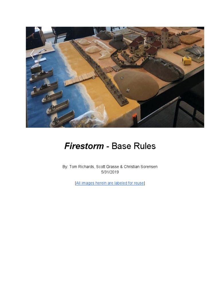 Firestorm Base Rules | PDF | Battles | Military