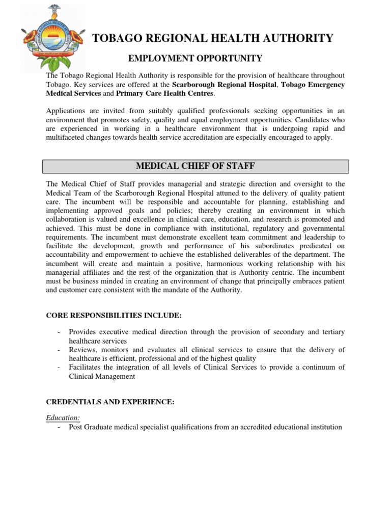 TRHA Vacancies - May 2011 | Download Free PDF | Health Care | Human ...