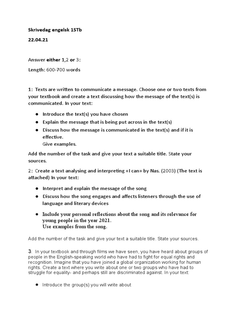 End of Year Essay | PDF | Language Arts & Discipline | Foreign Language ...