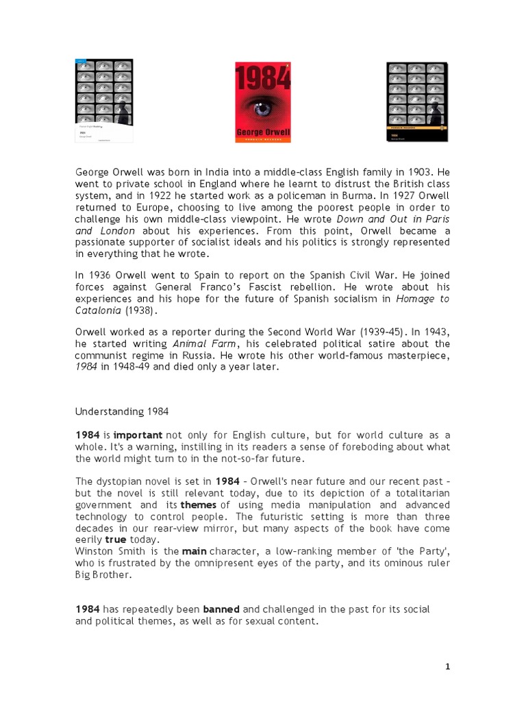 And London About His Experiences. From This Point, Orwell Became A ...