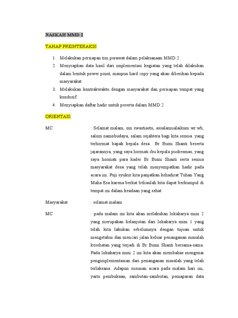 Naskah MMD 2 | PDF