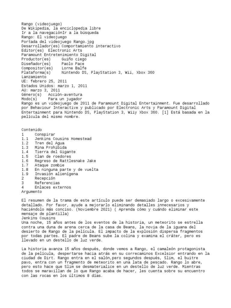 Rango | PDF
