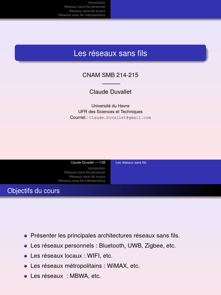 CNAM Cours ReseauSansFils | Download Free PDF | WiMAX | Wi-Fi