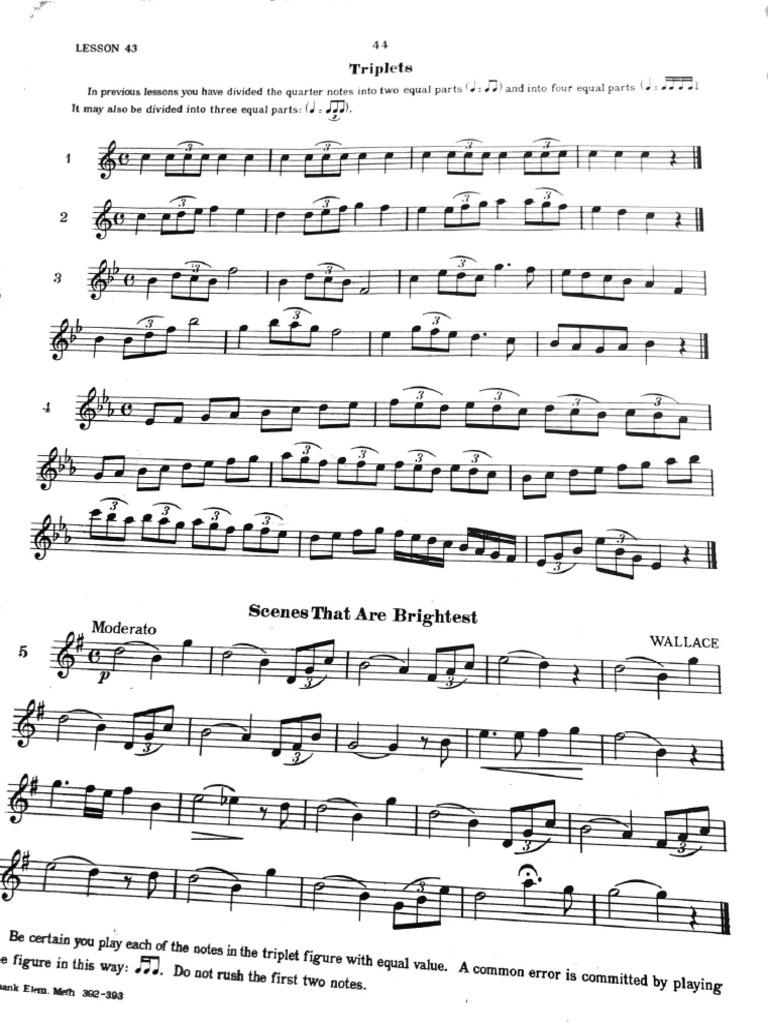 Saxophone Triplets | PDF