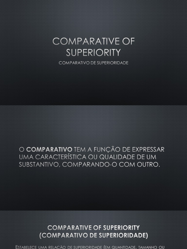 Comparative of Superiority | PDF