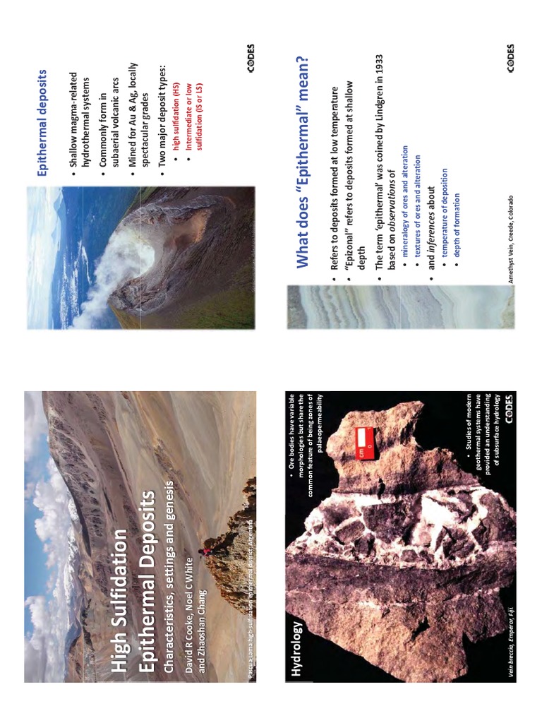 High Sulfidation Epithermal Deposits | PDF | Geology | Materials