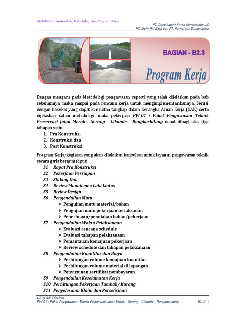 Contoh Program Kerja | PDF