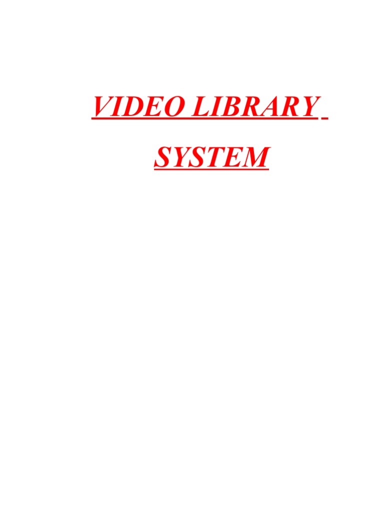 Video Library | PDF | Databases | Software