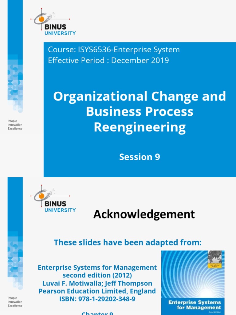 Ses09 GSLC Chap09 Organizational Change and BPR | PDF | Business Process Management | Business ...