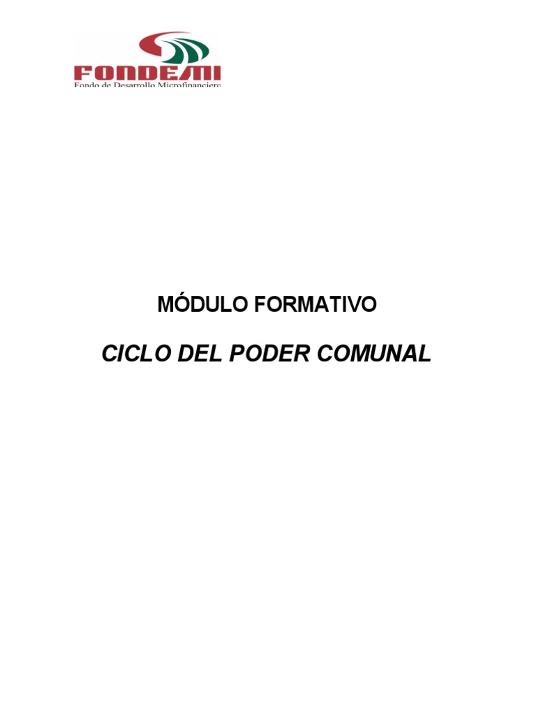 Ciclo Del Poder Comunal | PDF | Moralidad | Sustentabilidad