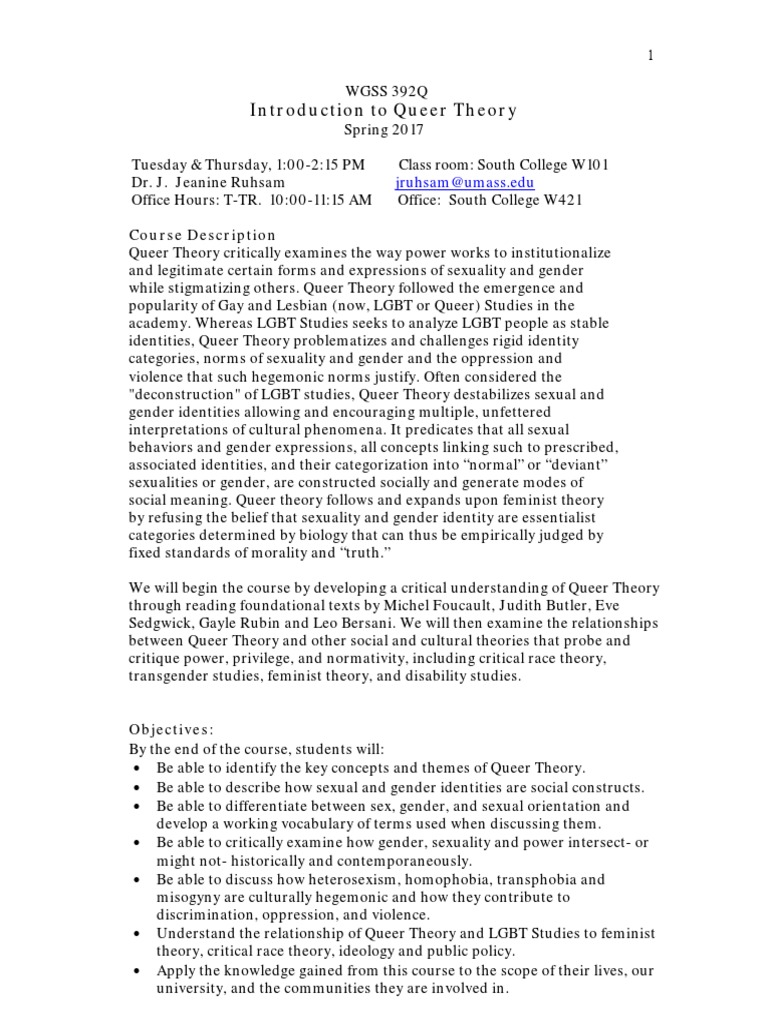 Introduction To Queer Theory | PDF | LGBTQIA+ Studies | Lgbt