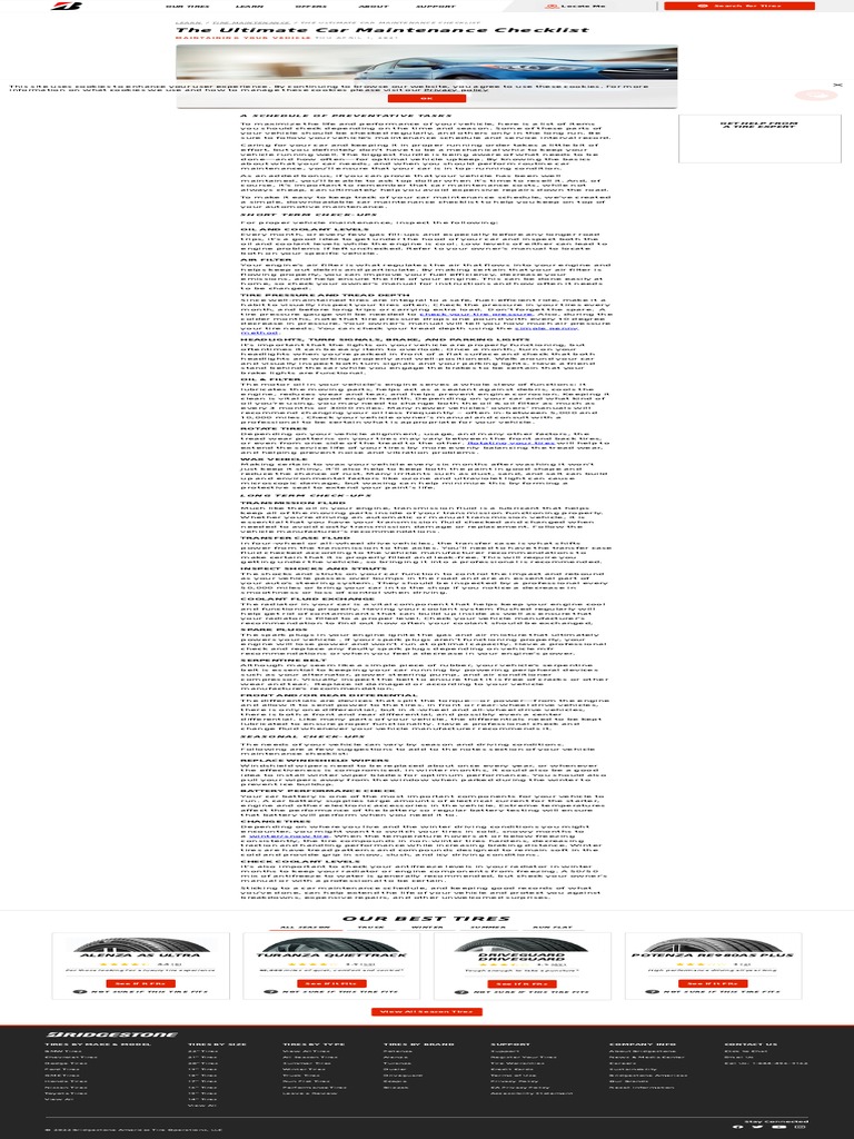 The Ultimate Car Maintenance Checklist | PDF | Http Cookie ...