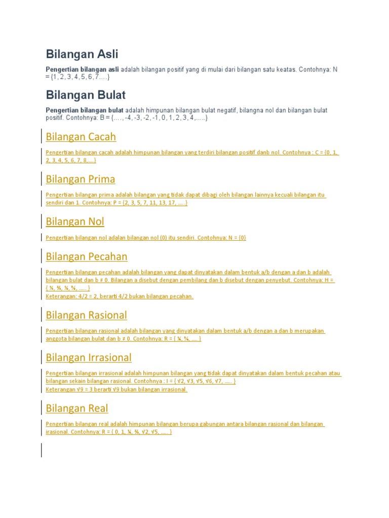 Bilangan Asli | PDF