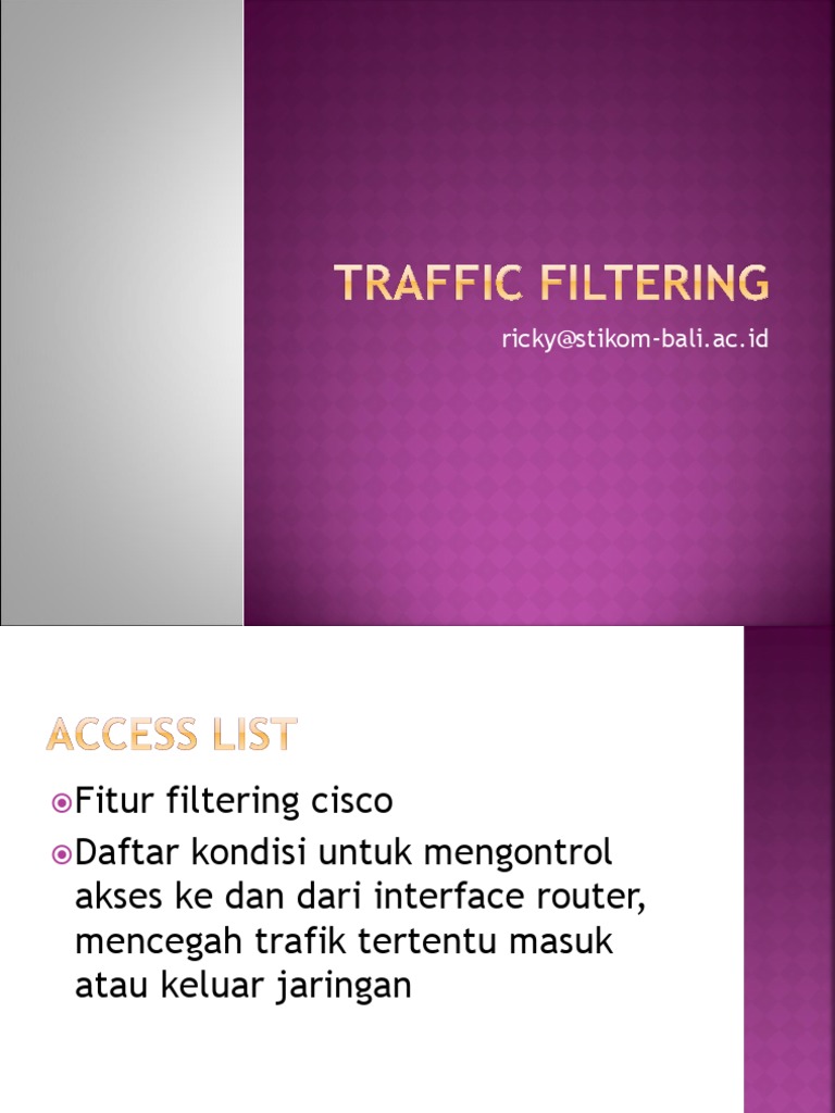 Traffic Filtering | PDF