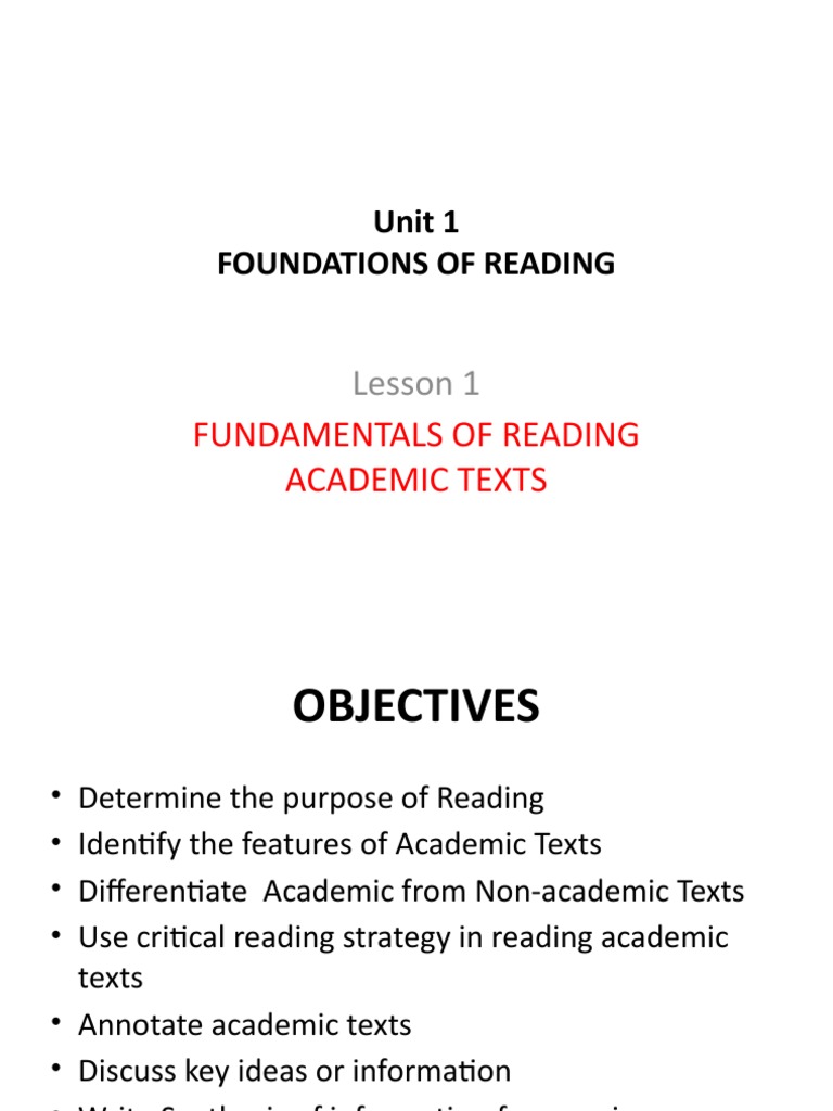Reading Academic Texts | PDF | Reading Comprehension | Cognitive Science