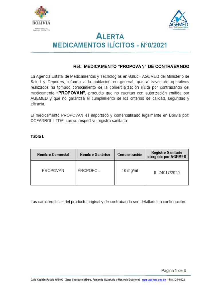 Alerta #PROPOVAN DE CONTRABANDO | PDF | Medicamentos con receta