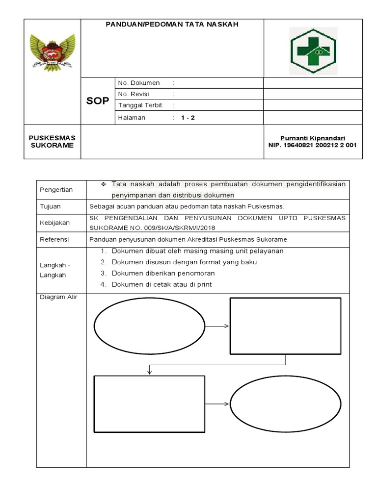 Sop Panduan Atau Pedoman Tata Naskah | PDF