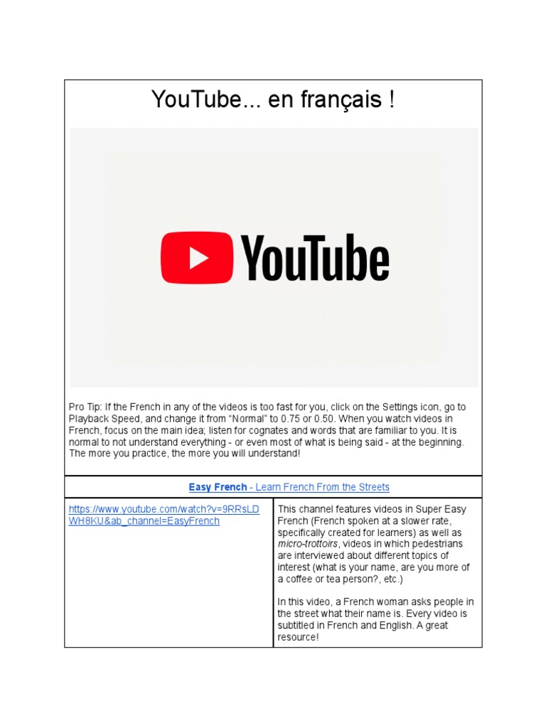 YouTube... en Français | Download Free PDF | French Language | France