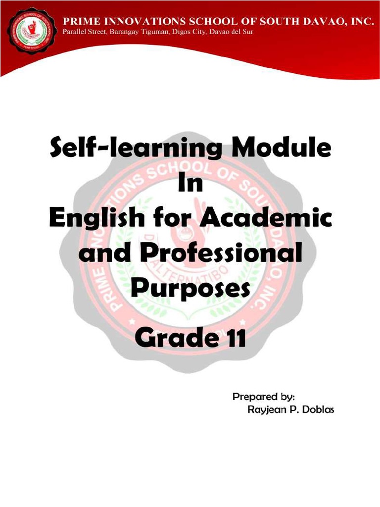 Grade 11: English For Academic and Professional Purposes | PDF | Thesis ...