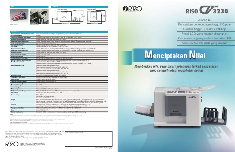 Brosur Riso CV3230 | PDF