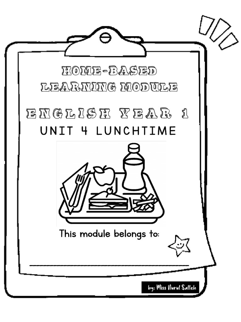 Year 1 English Lunchtime Module | PDF | Fruit | Lunch