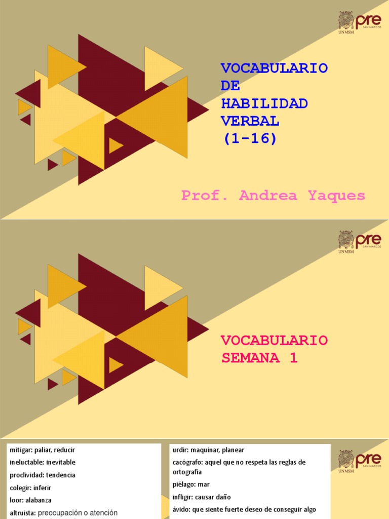 Vocabulario 1-16 | PDF