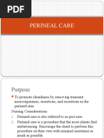 Perineal Care Procedure Checklist | PDF | Labia | Sexual Anatomy