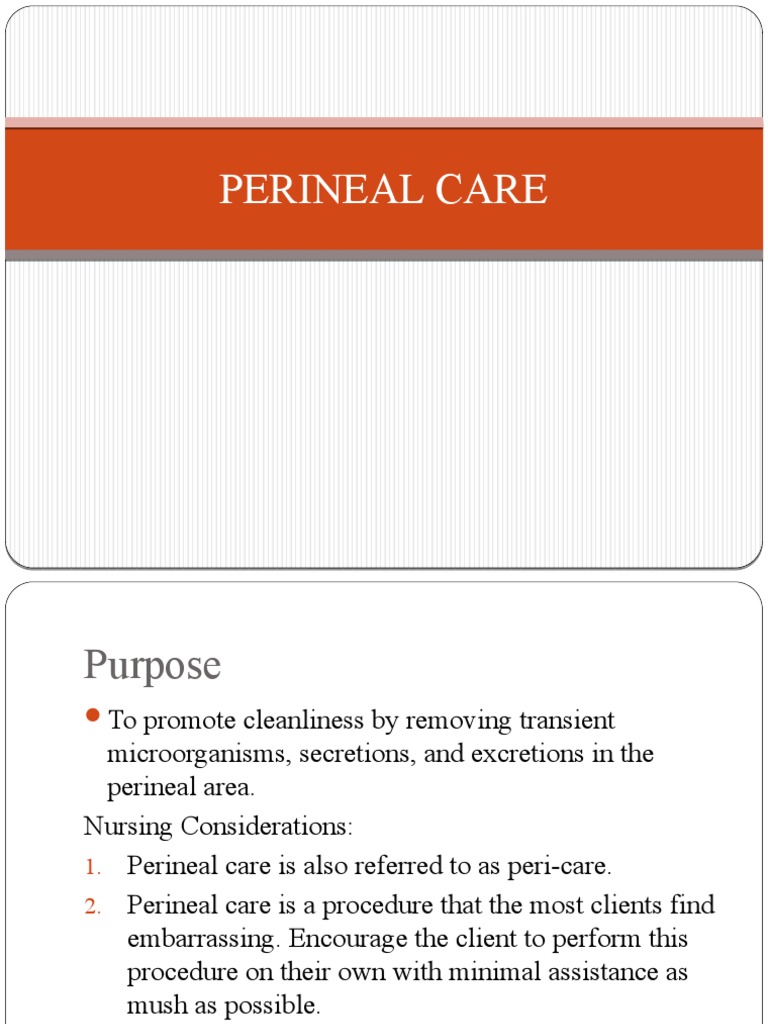Perineal Care | PDF