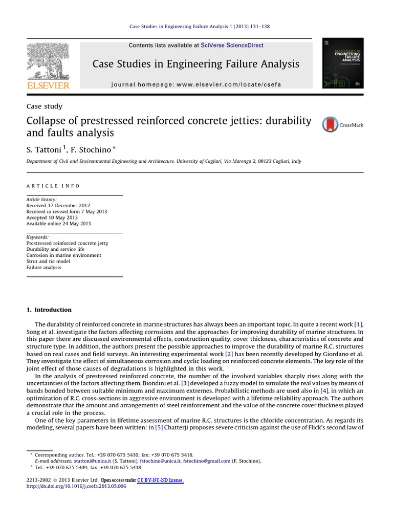 Case Studies in Engineering Failure Analysis: S. Tattoni, F. Stochino ...