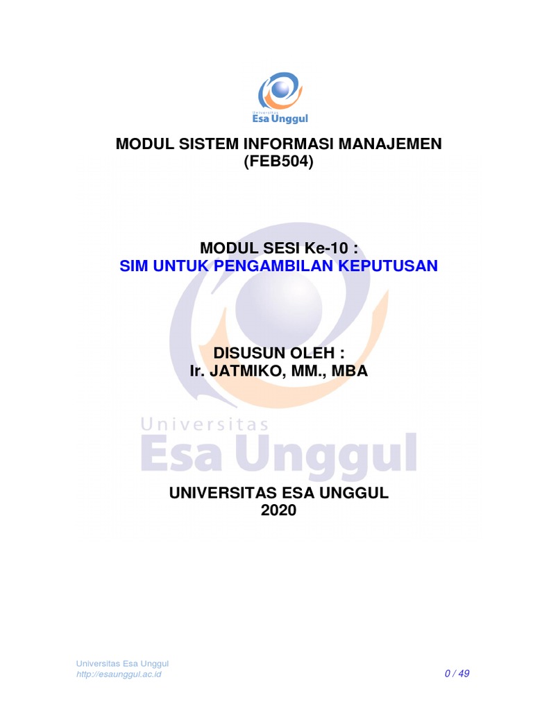 1j.MODUL SIM-10.SIM Untuk Pengambilan Keputusan | PDF