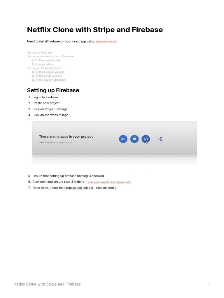 Setting Up Stripe - and - Firebase | PDF | Login | Computing Setting Up Stripe - and - Firebase | PDF | Login | Computing