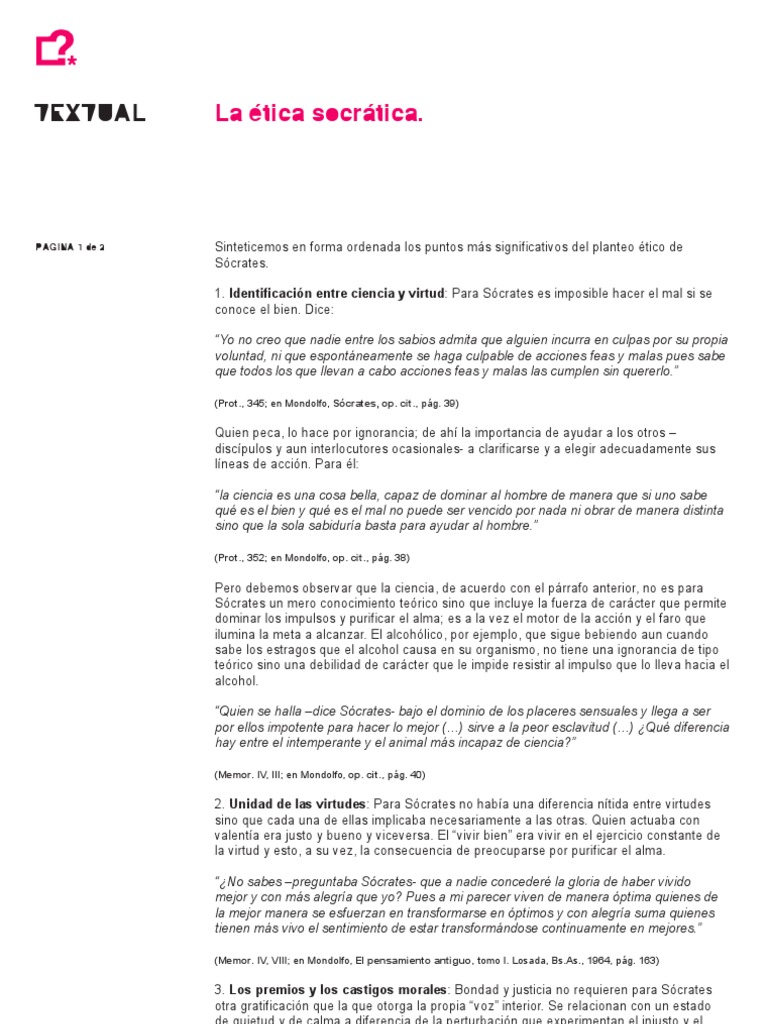 La Etica Socratica | PDF | Sócrates | Science