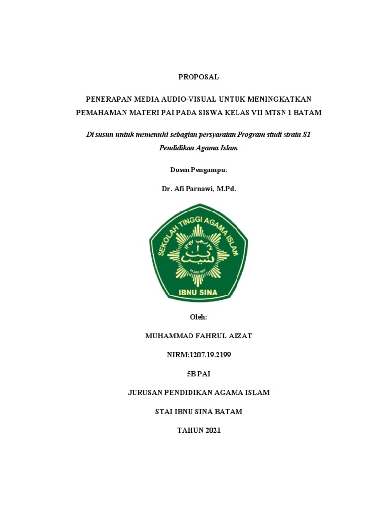 Penerapan Media Audio-Visual PAI Kelas VII | PDF | Karier & Perkembangan