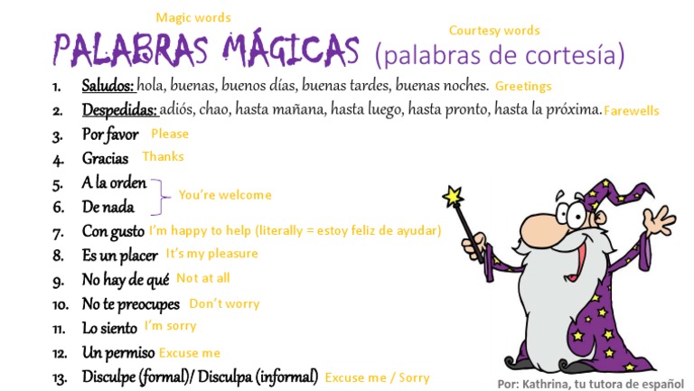 PALABRAS MÁGICAS (Palabras de Cortesía) | PDF