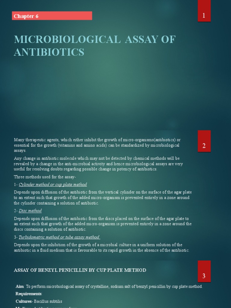 6 Microbiological Assay of Antibiotic | PDF | Growth Medium | Microbiology