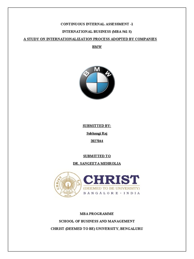 International Business | PDF | Bmw | Foreign Direct Investment