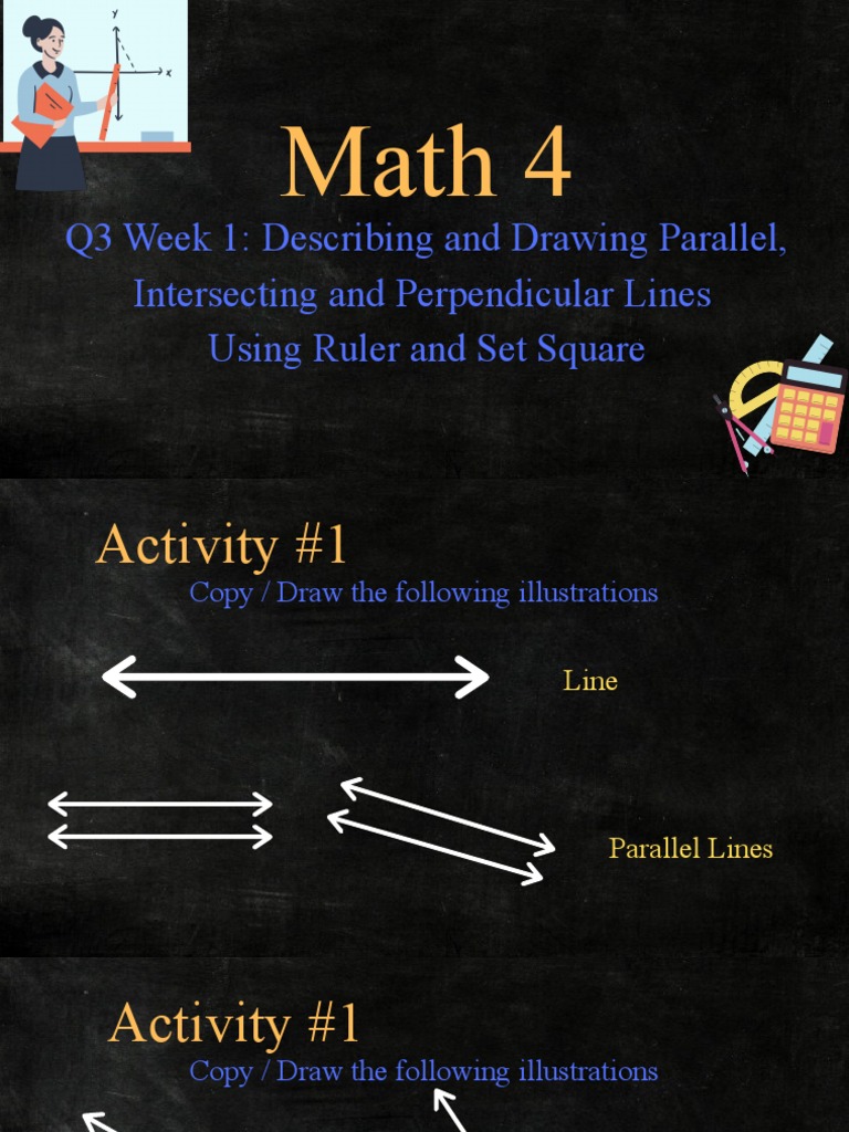 Math 4 Q3 Week 1 - Describing and Drawing Parallel, Intersecting and ...