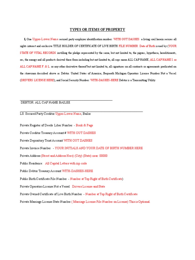 Types or Items of Property | PDF