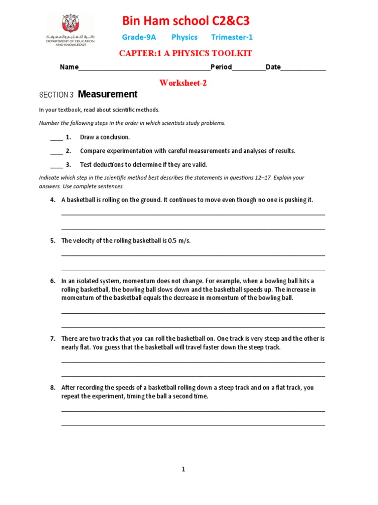 Bin Ham School C2&C3: Measurement | PDF | Experiment | Scientific Method