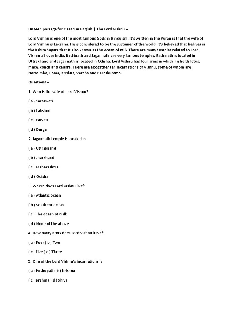 unseen-passage-for-class-4-in-english-pdf
