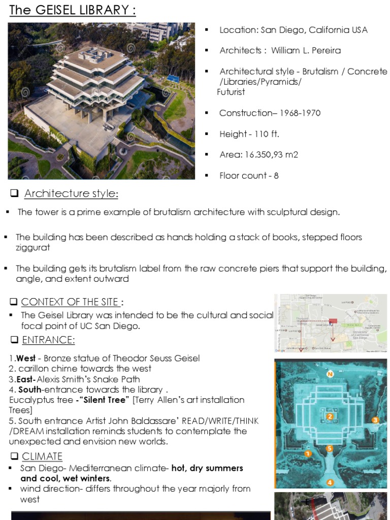 The GEISEL LIBRARY | PDF | Architectural Elements | Civil Engineering
