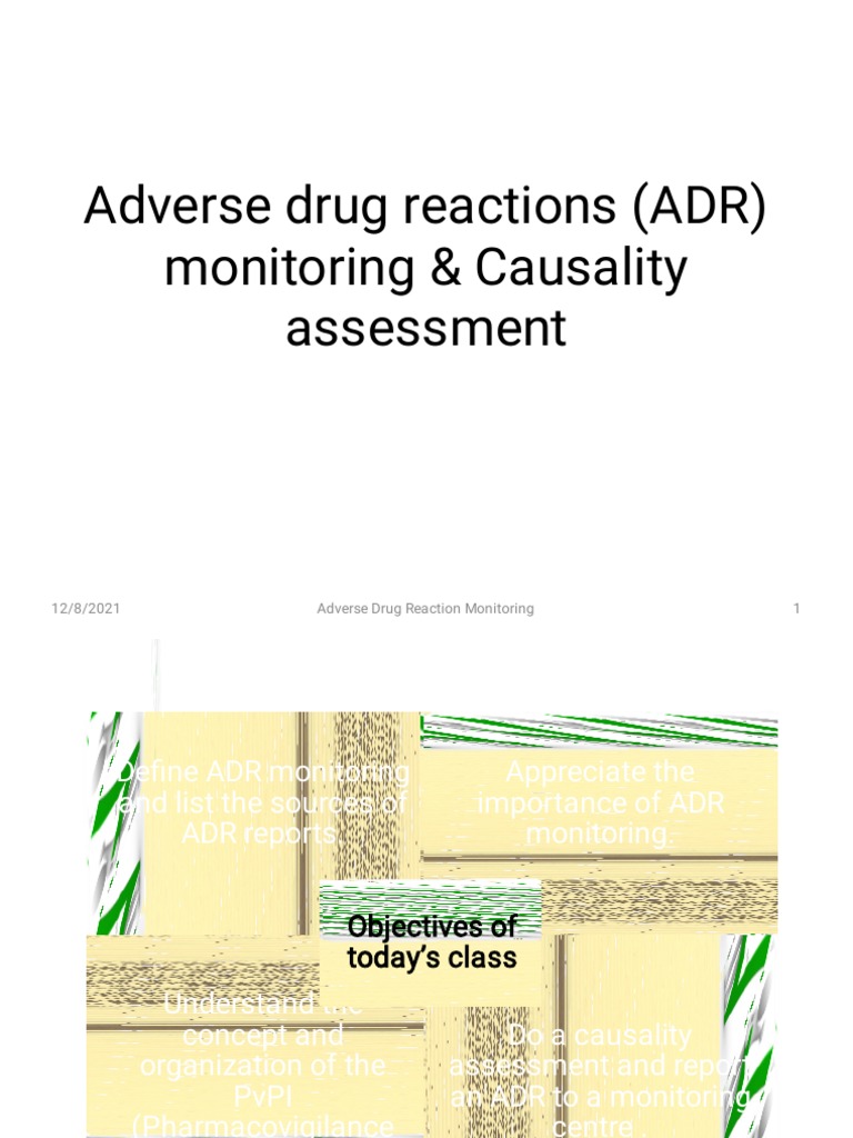 Adverse Drug Reactions (ADR) Monitoring & Causality Assessment | PDF ...