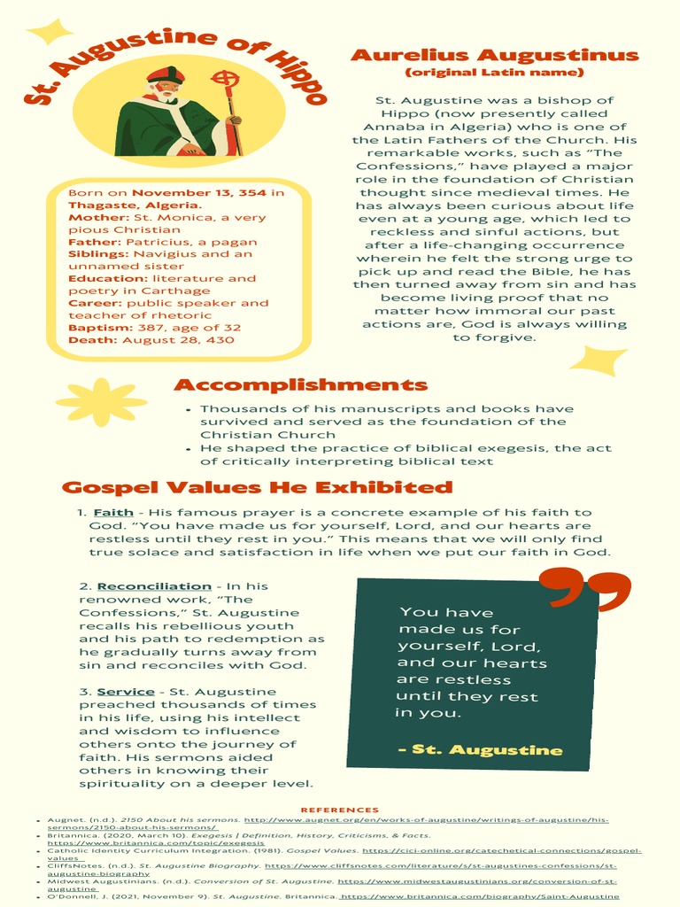 St. Augustine: Life and Legacy | PDF | Augustine Of Hippo | Religious ...