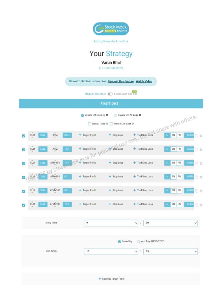 StockMock Backtesting Overview | PDF | Financial Markets | Market ...