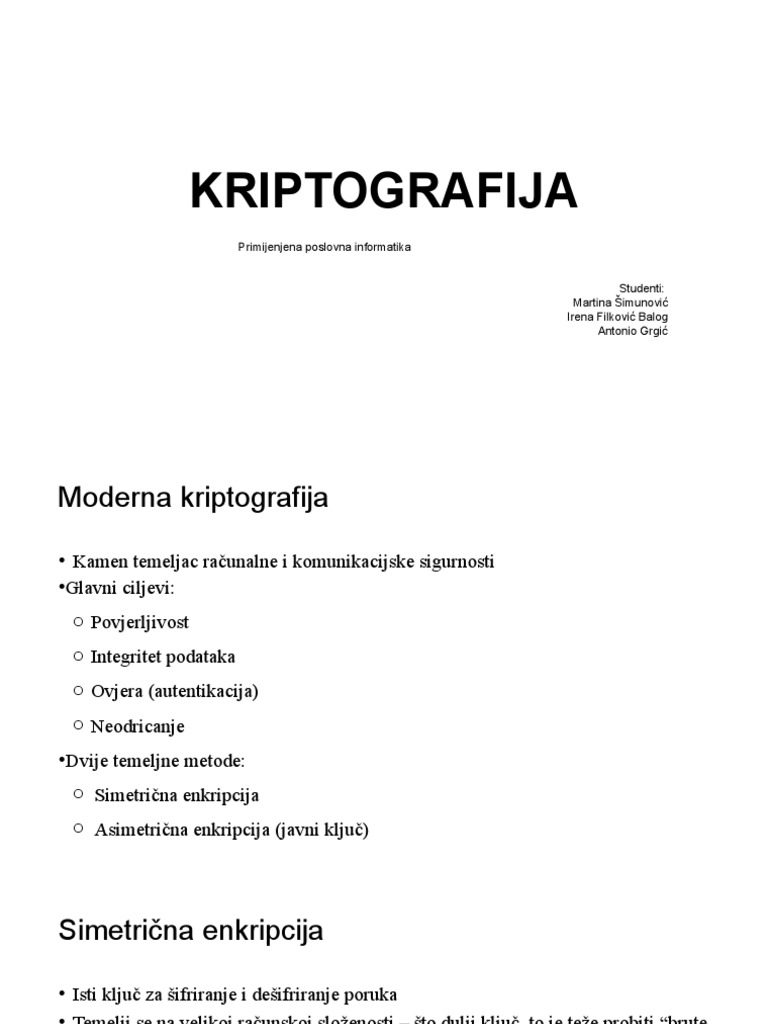 Moderna Kriptografija | PDF