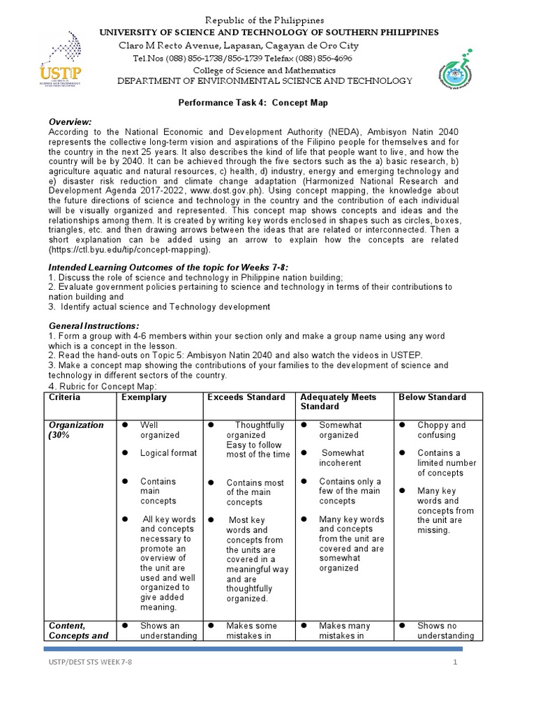 STS Weeks 7-8 Activity No. 4 - Concept Map | PDF | Science | Concept