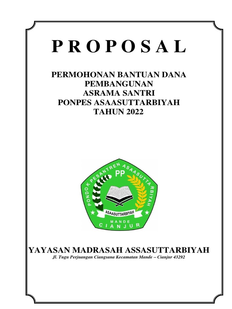 Proposal Ponpes Tangerang | PDF