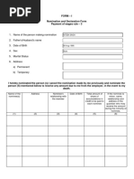 PF Nomination Form (Form 2) - SAMPLE | PDF | Social Institutions ...