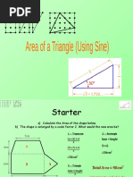 Area of Triangle: 1/2abSin(C) Worksheet | PDF | Area | Triangle