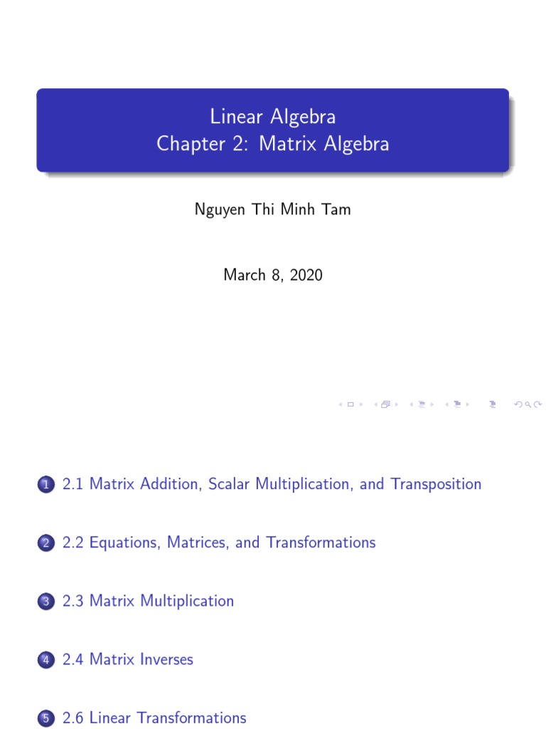 Chap 2 | PDF | Matrix (Mathematics) | Functions And Mappings